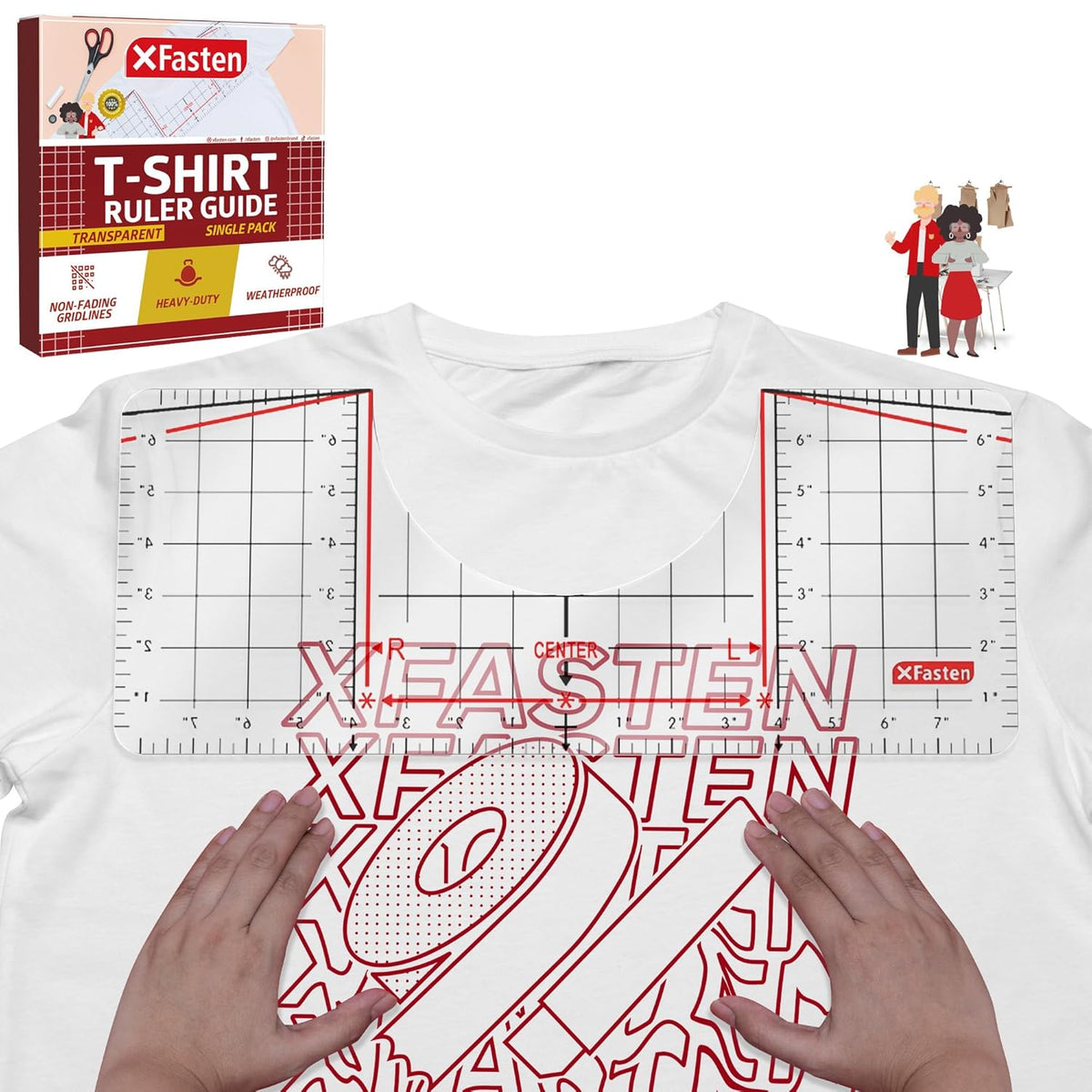 XFasten Tshirt Ruler Guide 1-pack